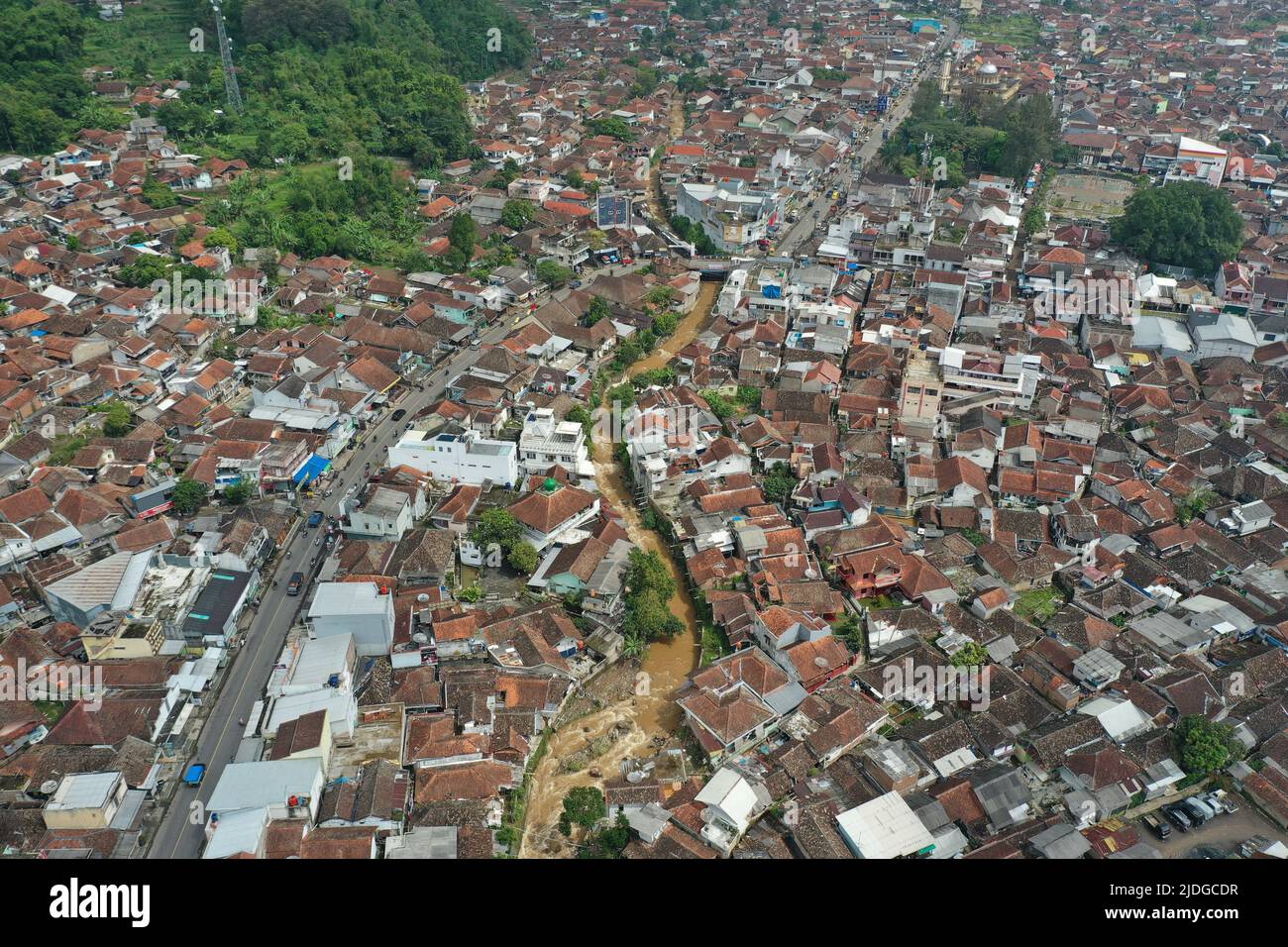 Aerial view of southern of Bandung, West Java Stock Photo - Alamy