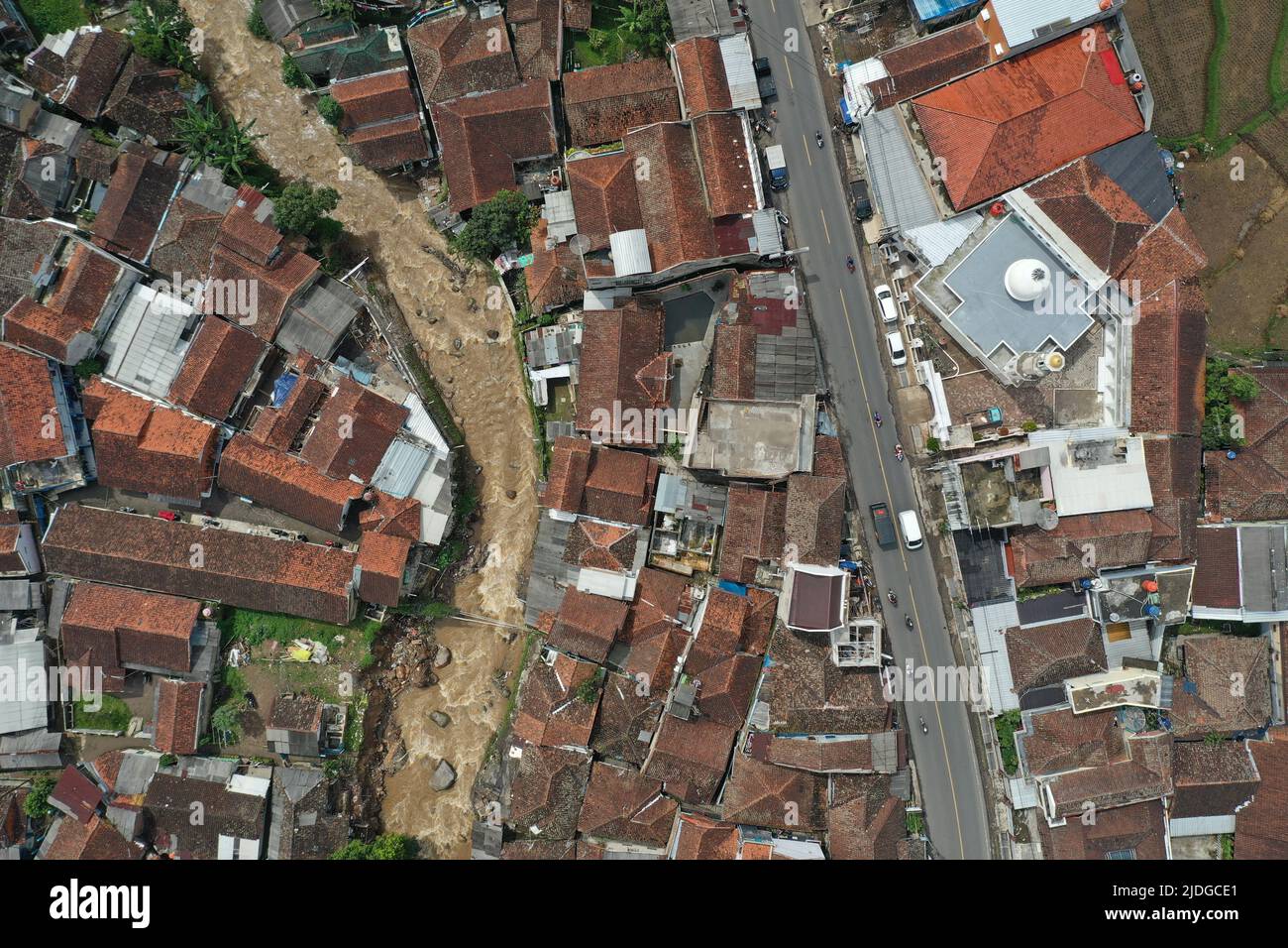 Aerial view of southern of Bandung, West Java Stock Photo - Alamy