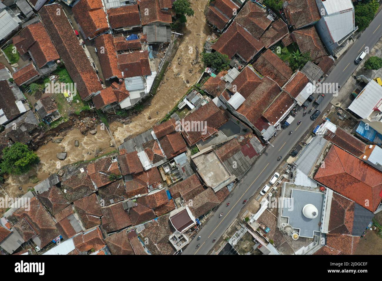 Aerial view of southern of Bandung, West Java Stock Photo - Alamy