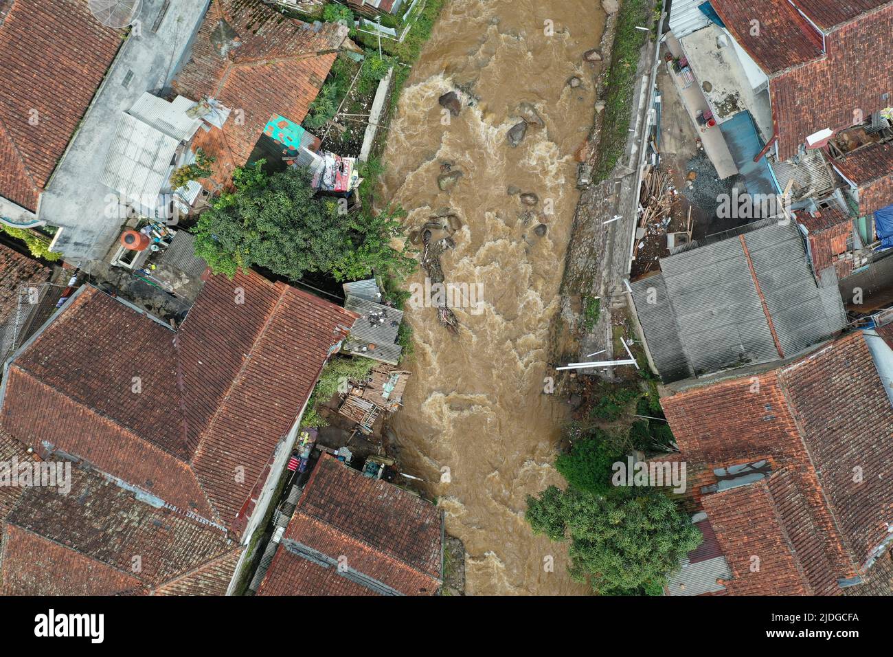 Aerial view of southern of Bandung, West Java Stock Photo - Alamy