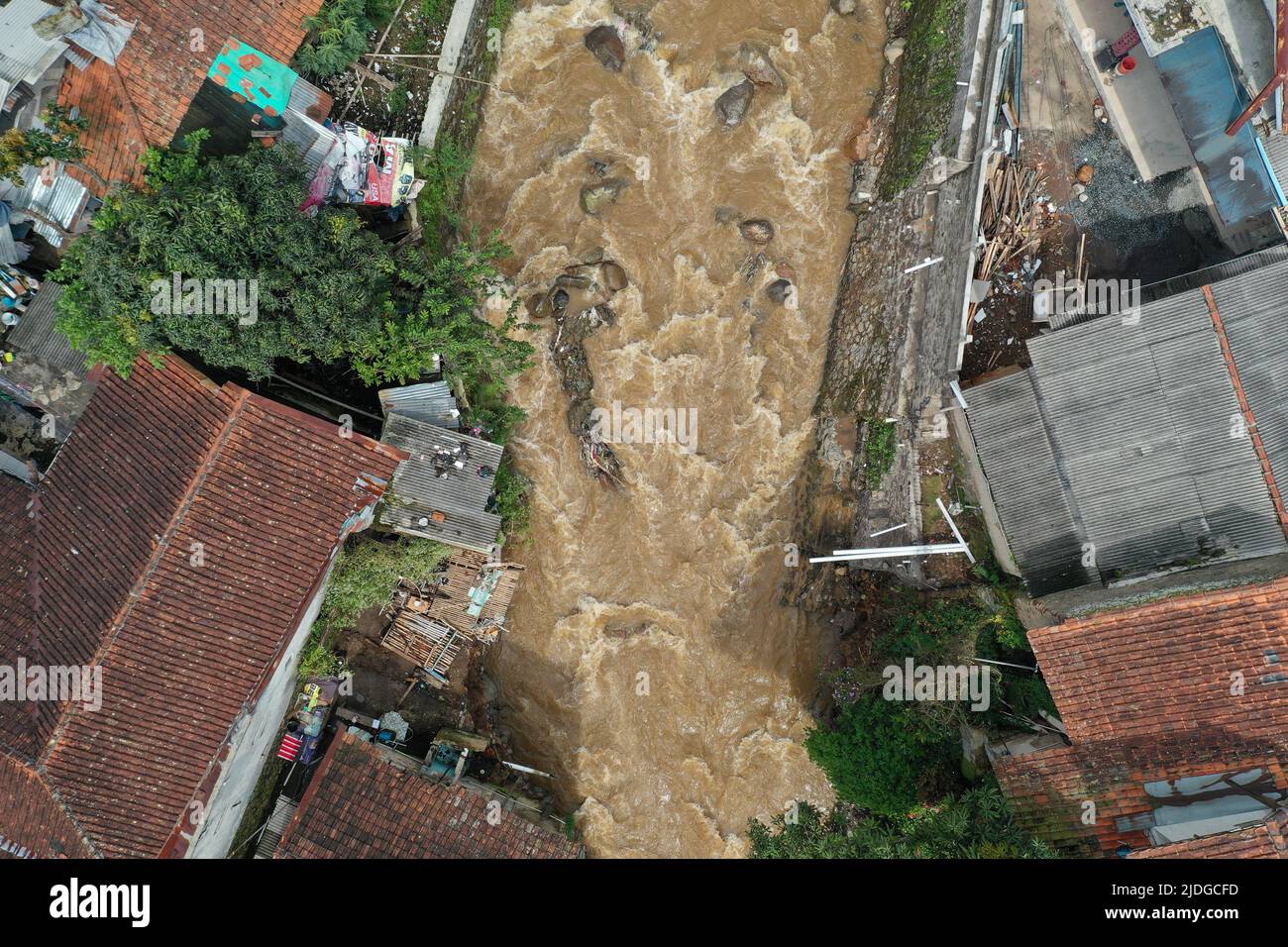 Aerial view of southern of Bandung, West Java Stock Photo - Alamy
