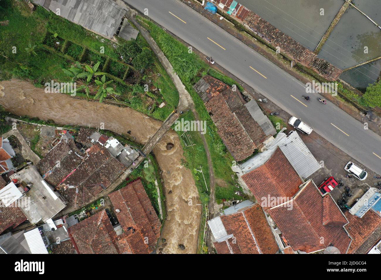Aerial view of southern of Bandung, West Java Stock Photo - Alamy