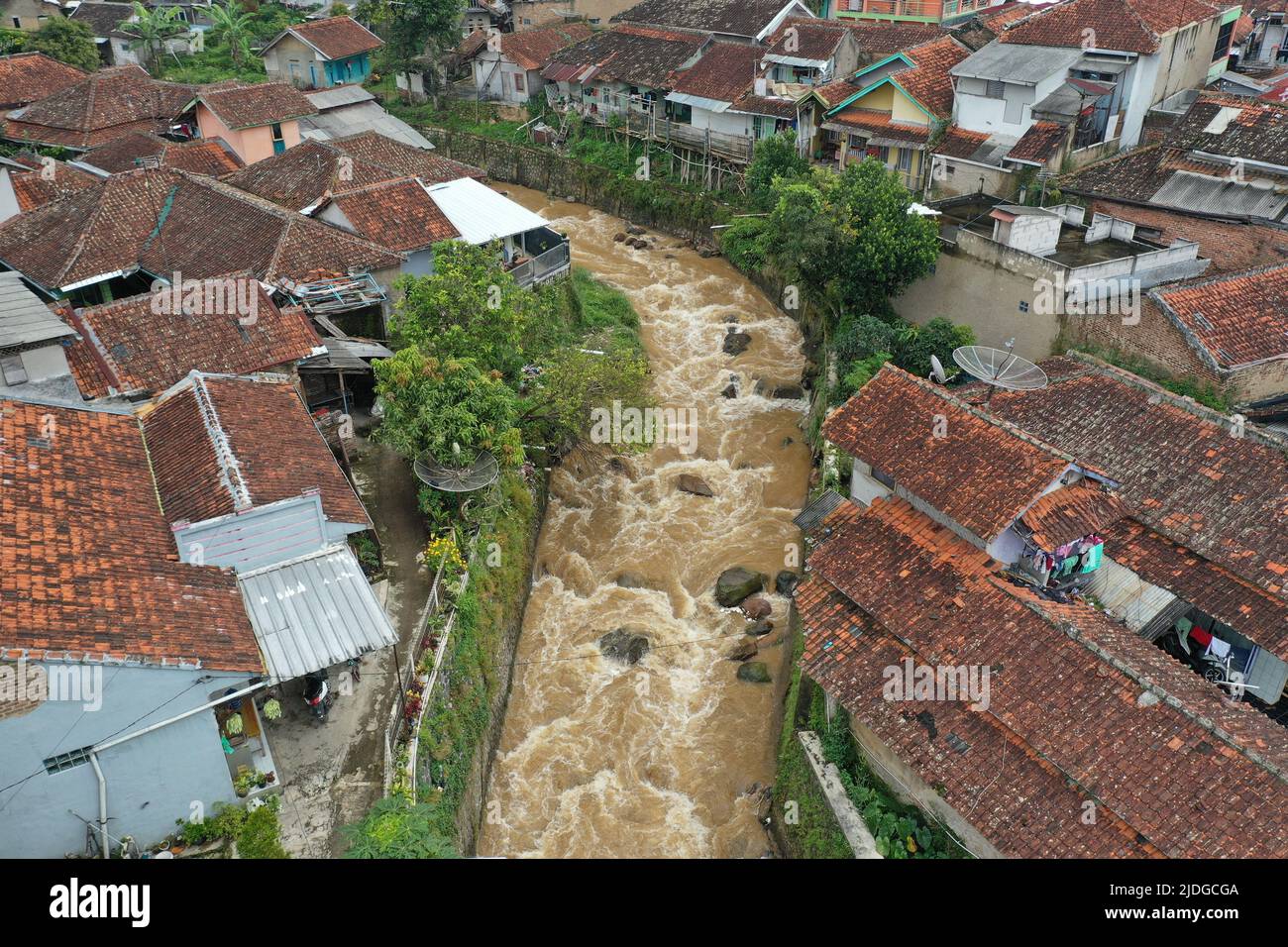 Aerial view of southern of Bandung, West Java Stock Photo - Alamy