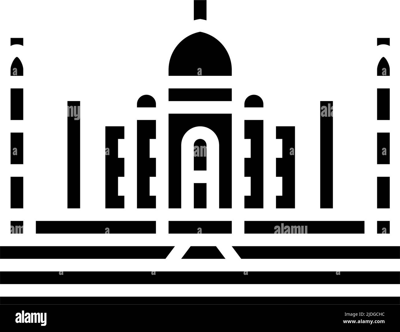 taj mahal glyph icon vector illustration Stock Vector Image & Art - Alamy