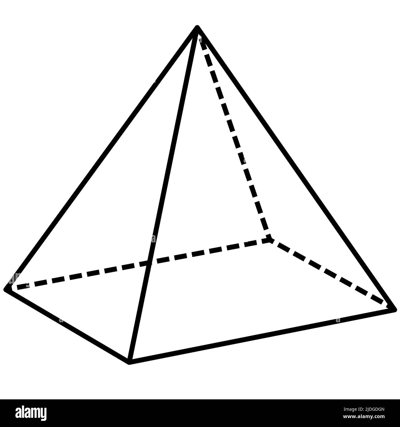 pyramid outline icon on white background. pyramid sign. flat style ...