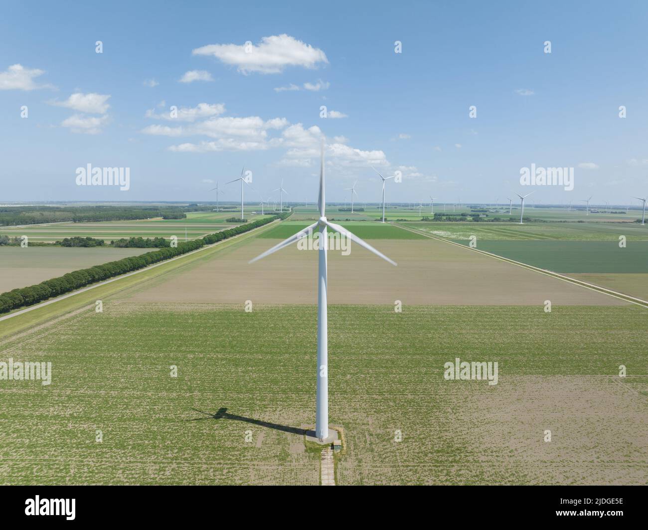 Wind turbine system sustainable energy generation on a wind farm in the ...