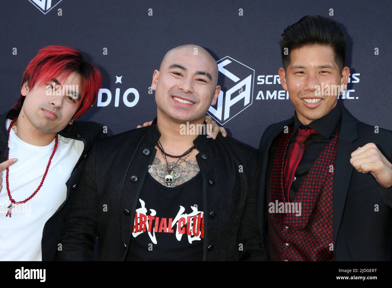 LOS ANGELES - JUN 20: Daniel Mah, Brian Le, Andy Le at The Killer Los Angeles Premiere at the ...