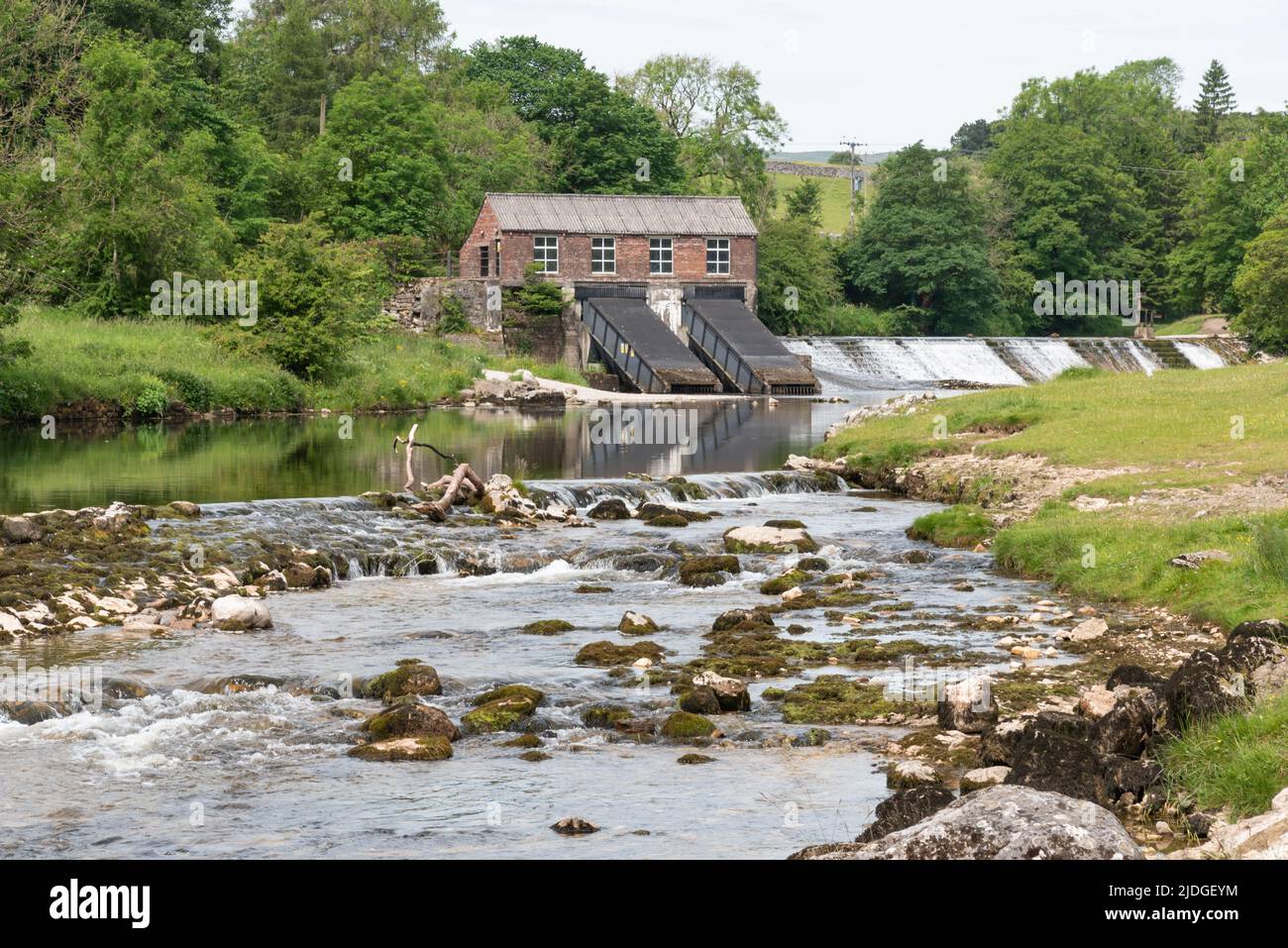 Hydro power station at Linton on the river Wharfe Stock Photo - Alamy