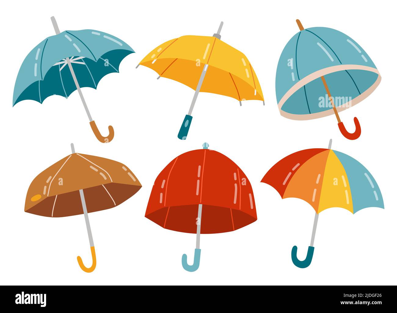 Autumn and fall umbrella flat design vector Stock Vector Image & Art ...