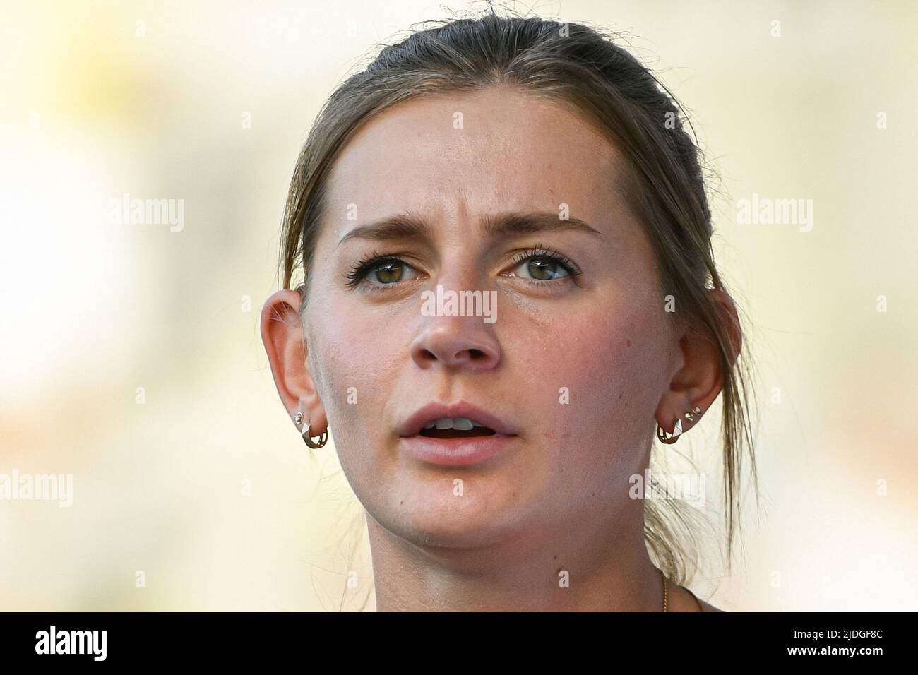 Kateryna Tabashnyk of Ukraine (women's high jump) during the Wanda ...