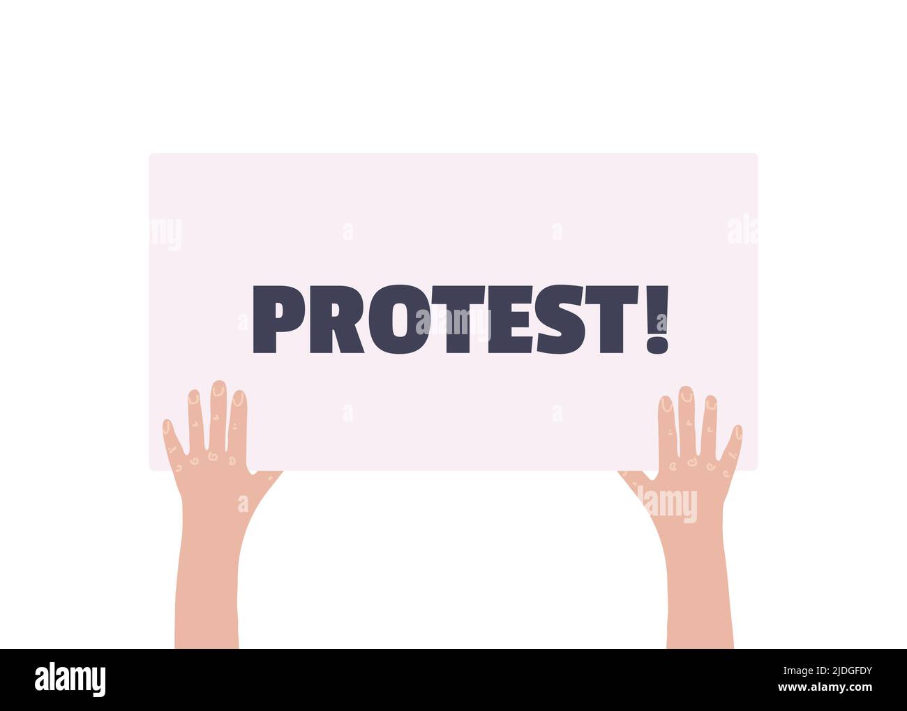 Protest. Protesters holding banners and placards. Activists with vote ...