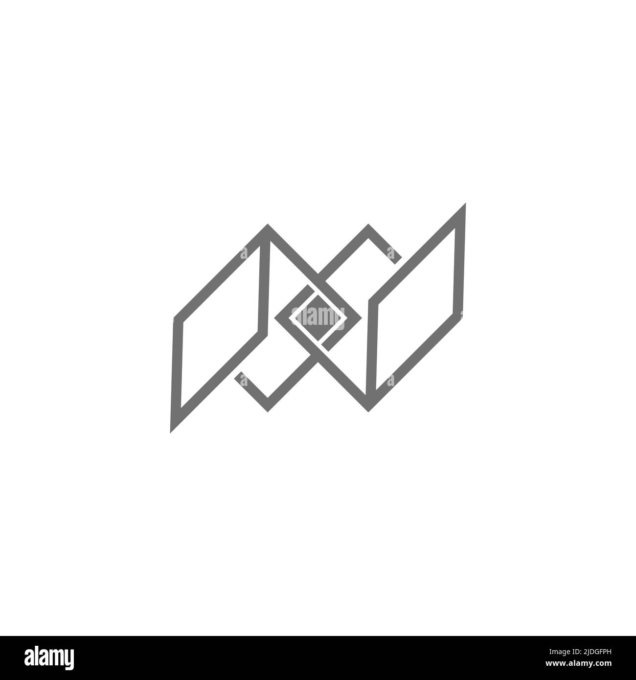 linked square open paper linear logo vector Stock Vector Image & Art ...