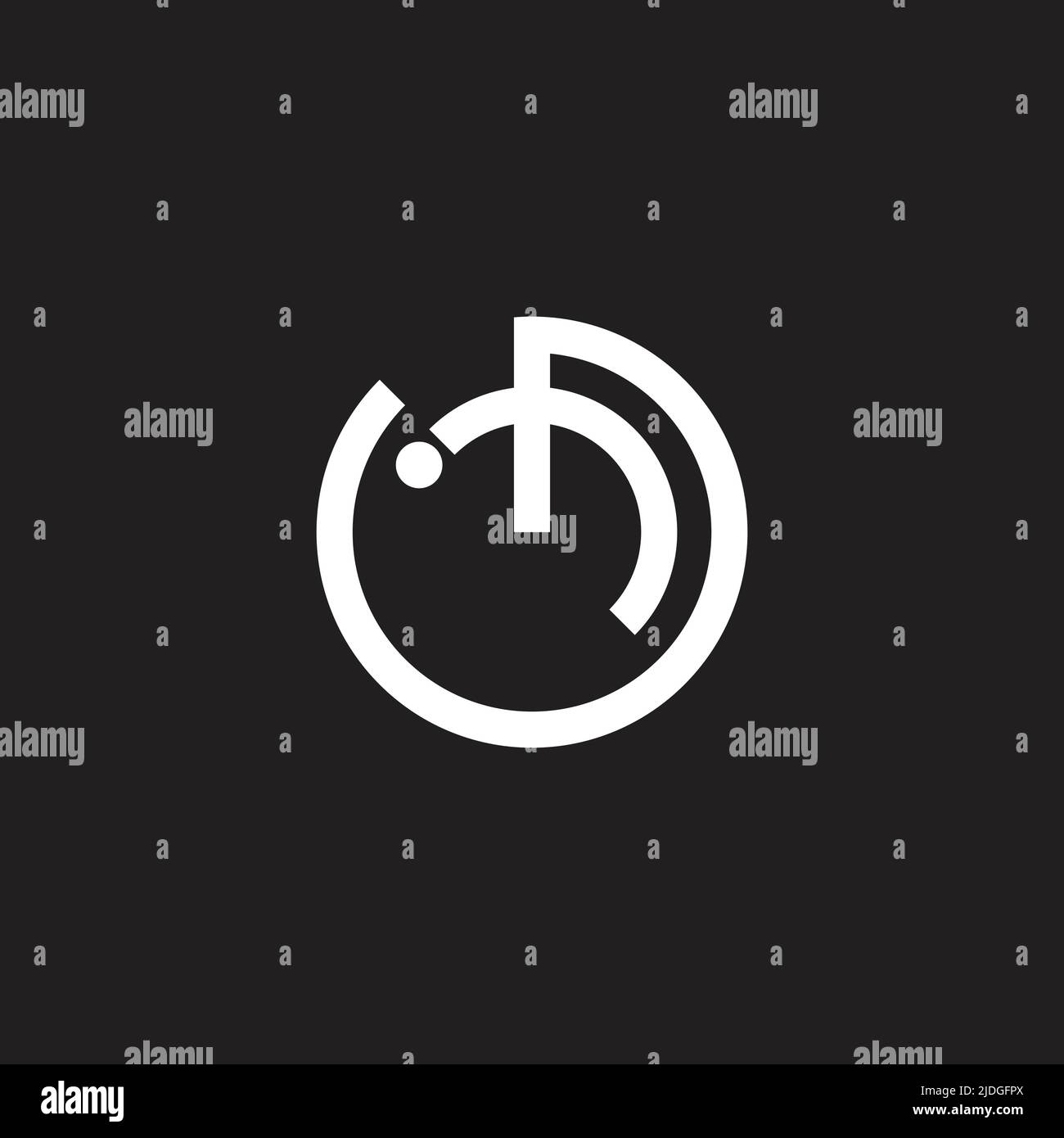 letter id circle geometric linear logo vector Stock Vector Image & Art ...