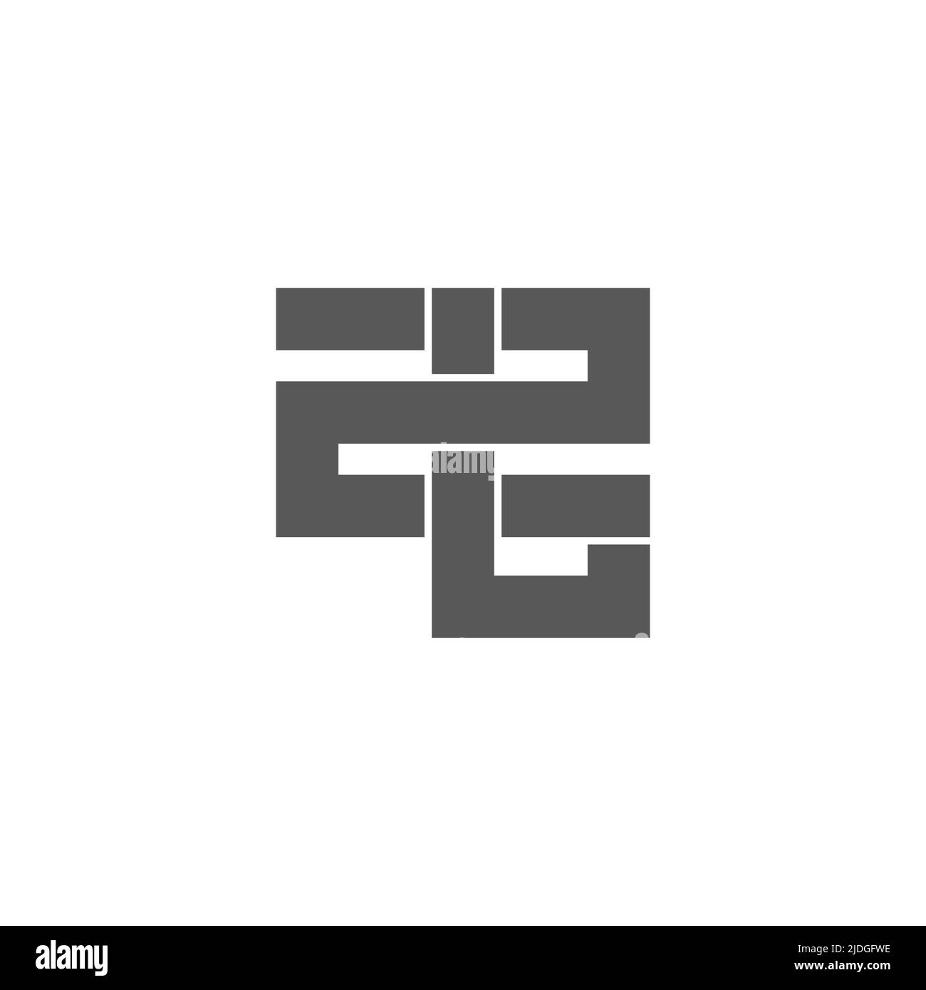 letter 2l linked overlap geometric logo vector Stock Vector Image & Art ...