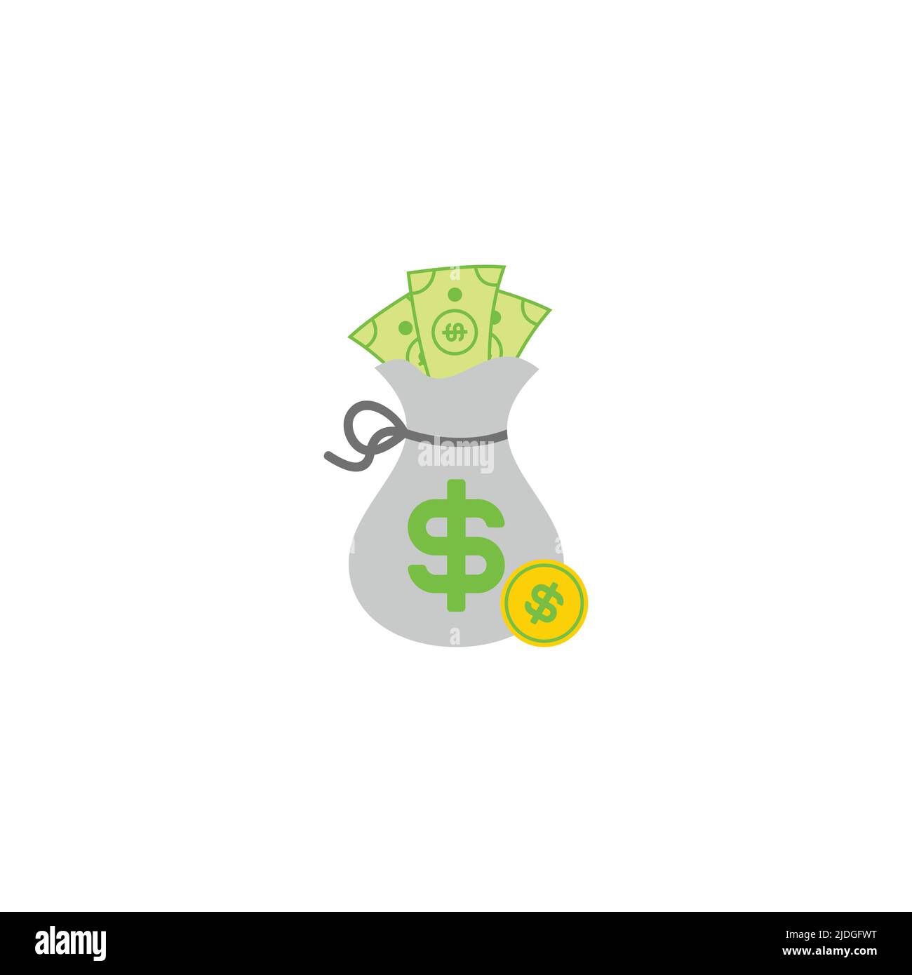 pouch of money dollar coin colorful design symbol vector Stock Vector ...
