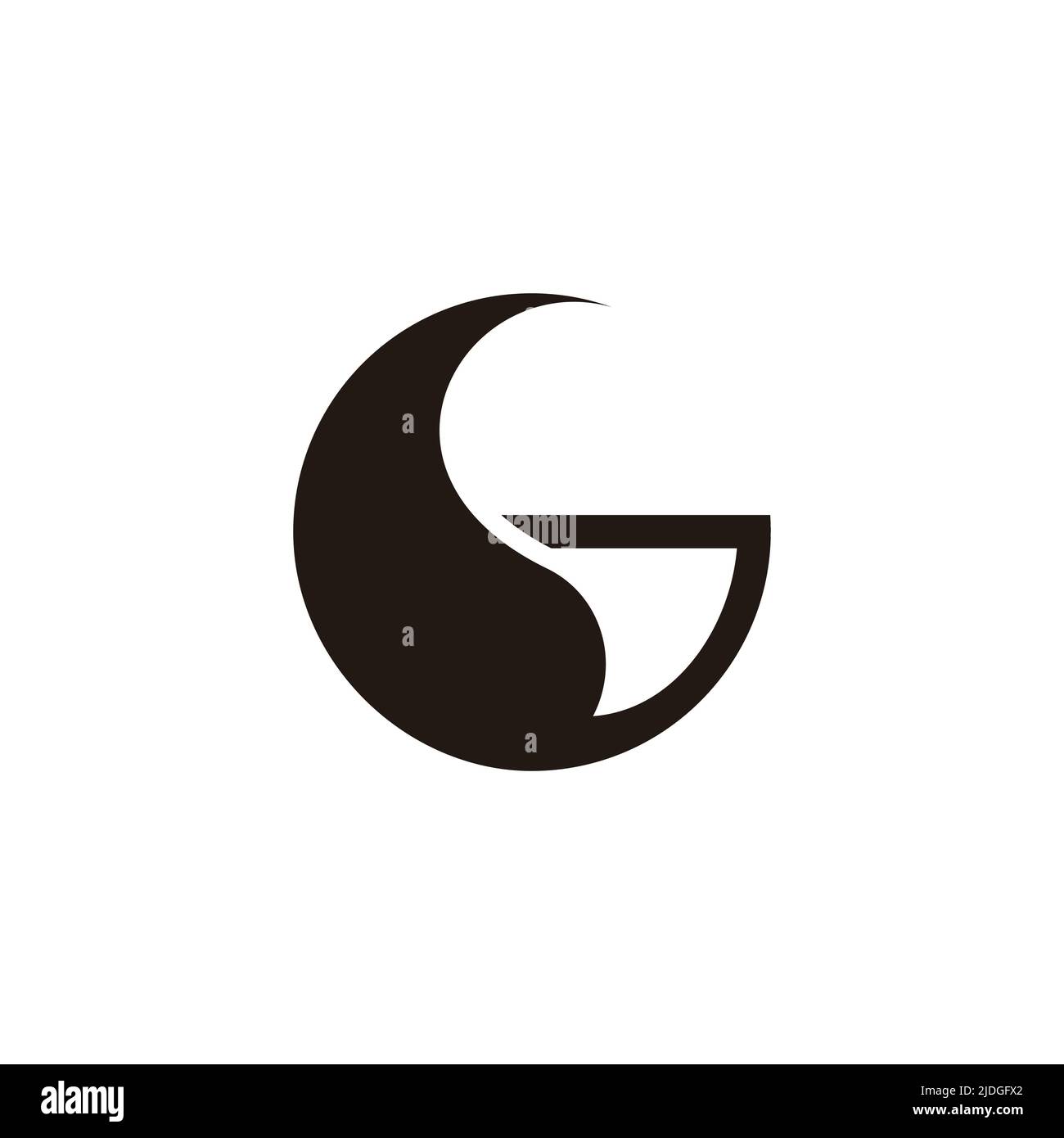 letter g curves silhouette geometric logo vector Stock Vector Image ...