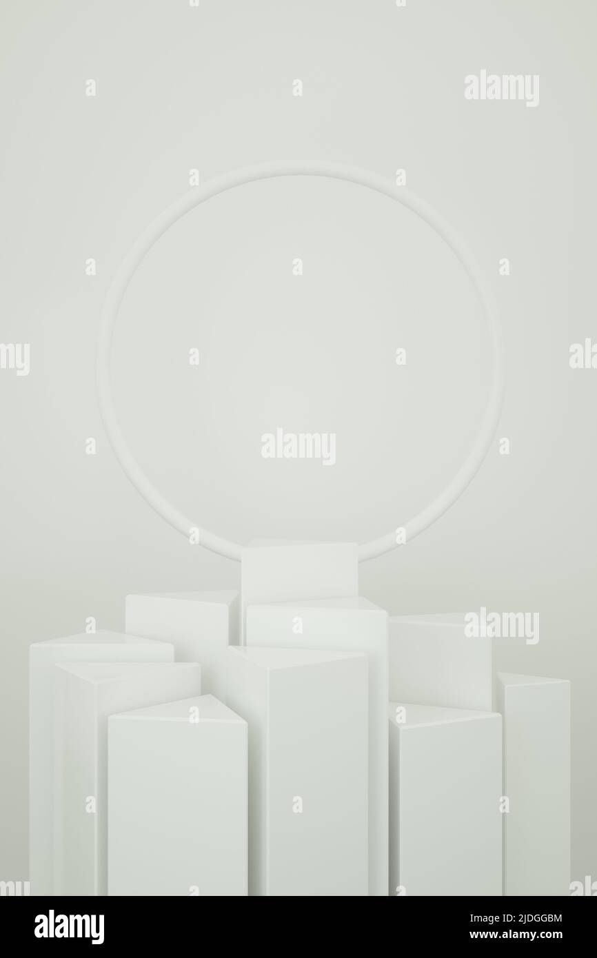 3d render background white podium on white background for presentation ...