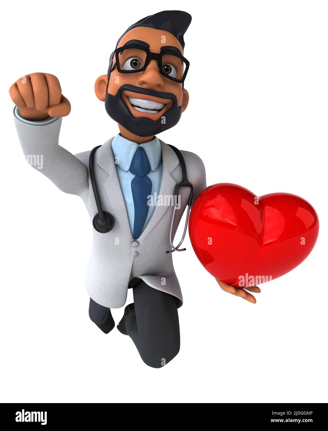 Fun 3D cartoon indian doctor Stock Photo - Alamy