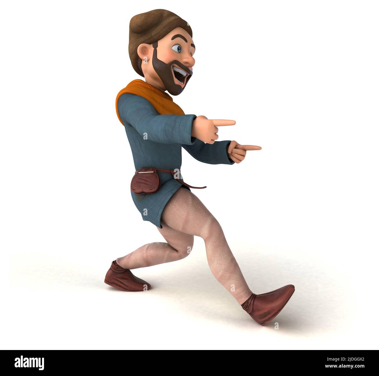 Fun 3D cartoon medieval man Stock Photo - Alamy