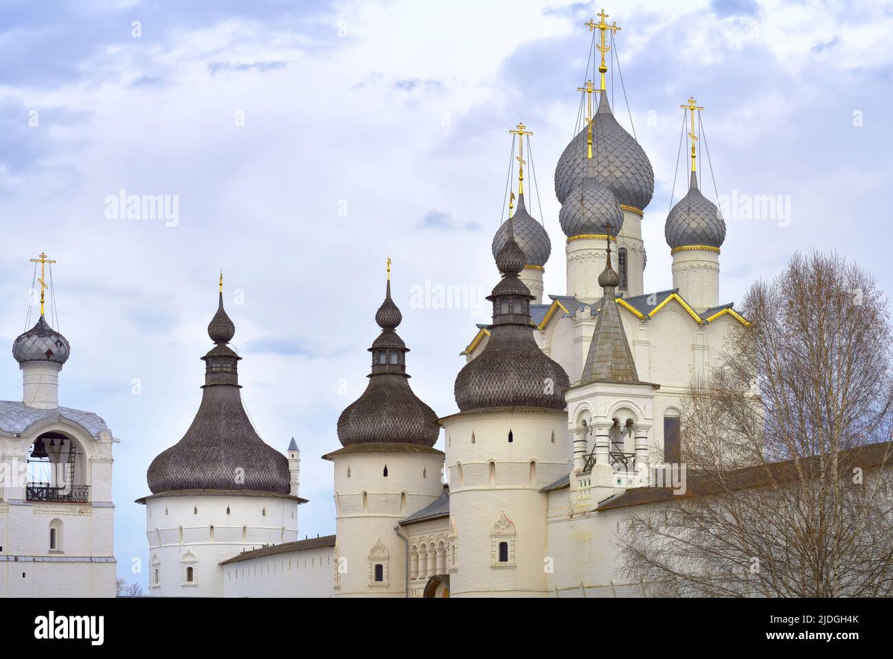 Heads of churches of Rostov. The domes of the Church of the ...