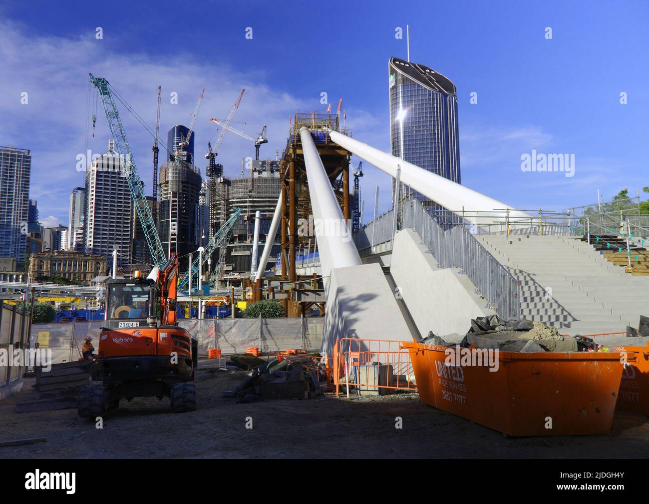 Under construction Neville Bonner Bridge, named after Australia's first ...