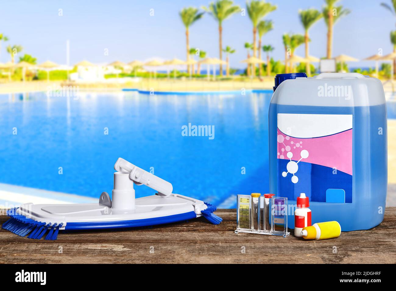 Equipment with chemical cleaning products and tools for the maintenance ...