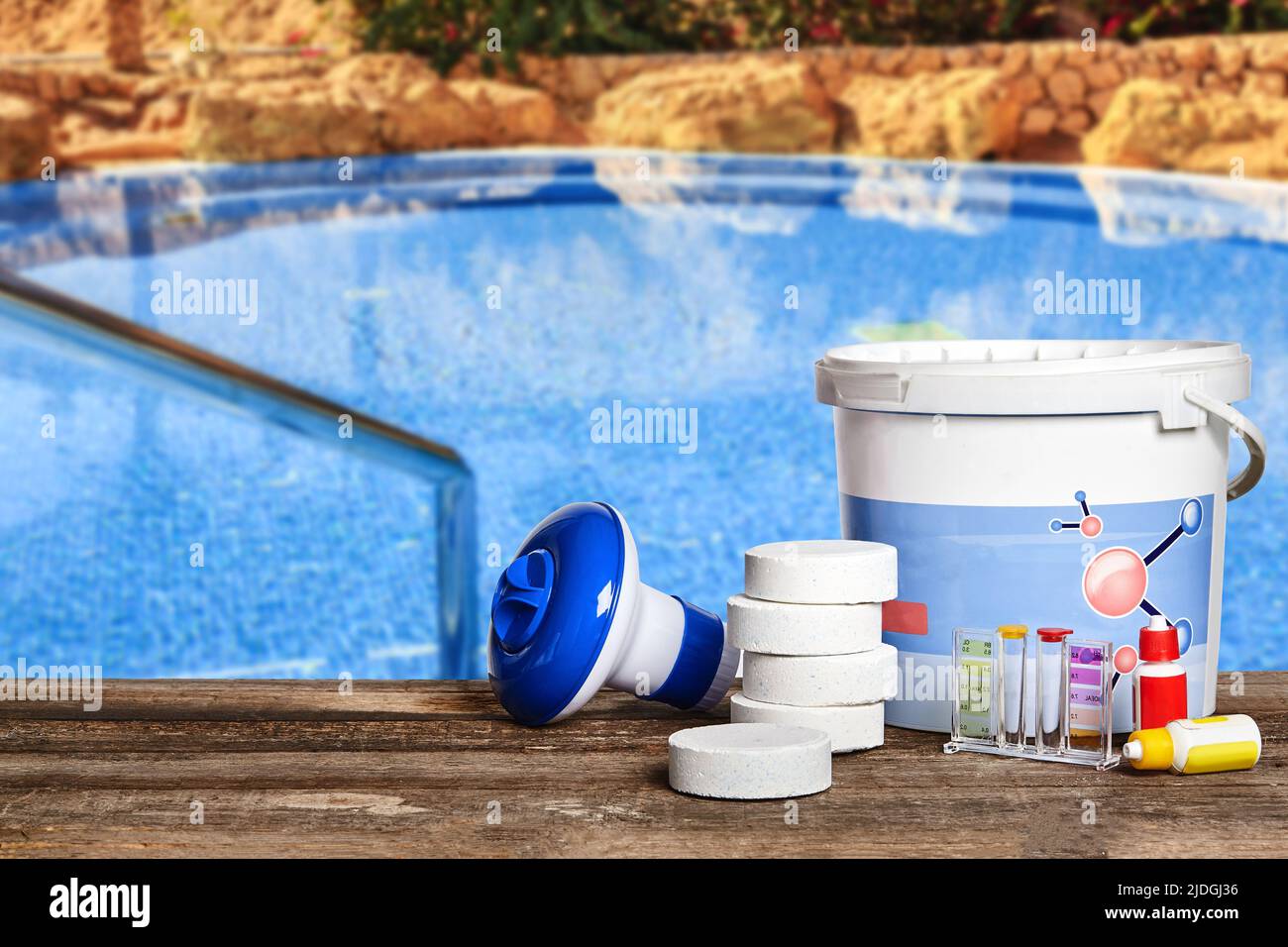 Pool maintenance equipment cleaning supplies hi-res stock photography ...