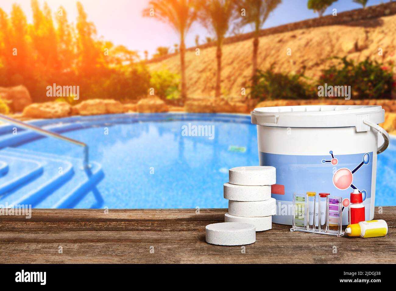Equipment with chemical cleaning products and tools for the maintenance ...