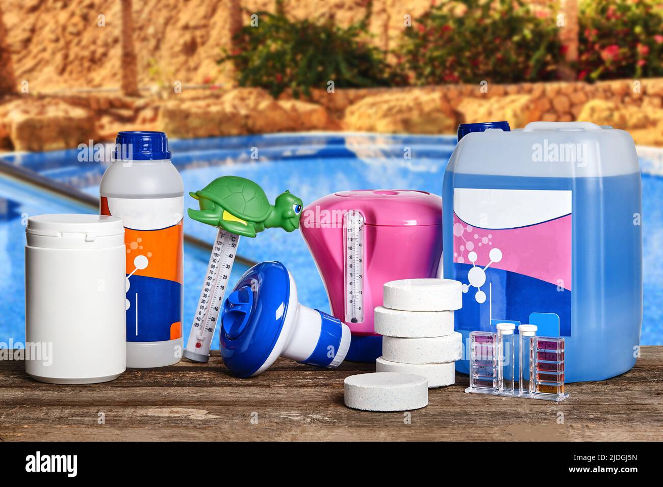 Equipment with chemical cleaning products and tools for the maintenance ...