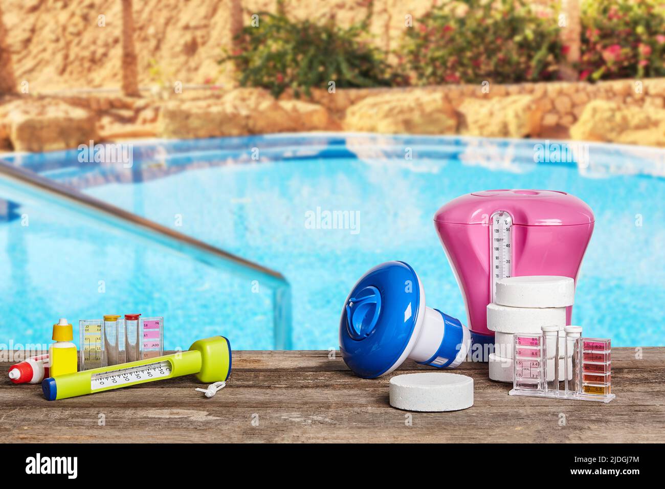 Equipment with chemical cleaning products and tools for the maintenance ...