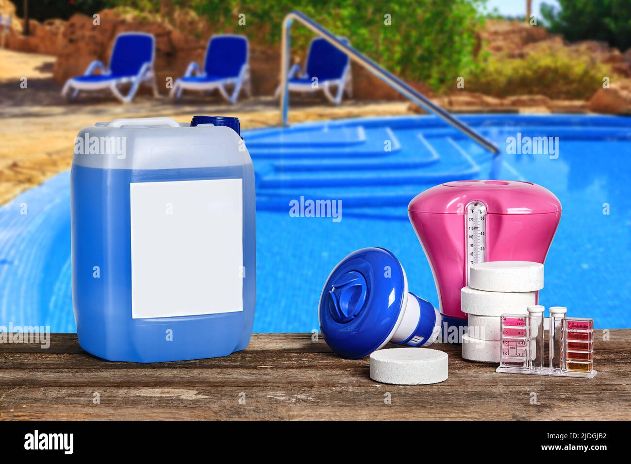 Equipment with chemical cleaning products and tools for the maintenance ...