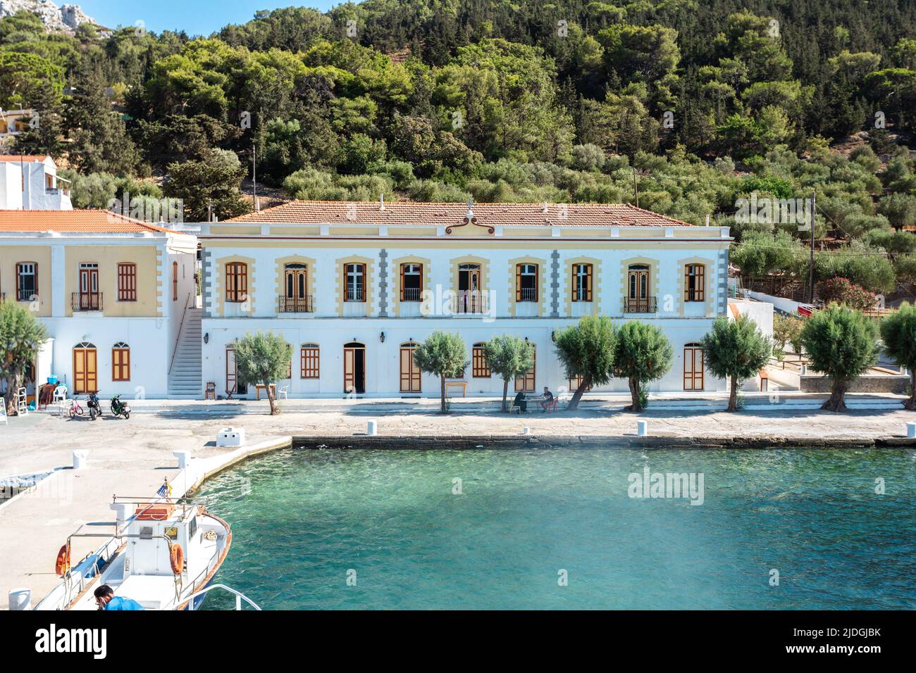 Sacred Monastery of Saint Archangel Michael the Panormitis. Symi island ...