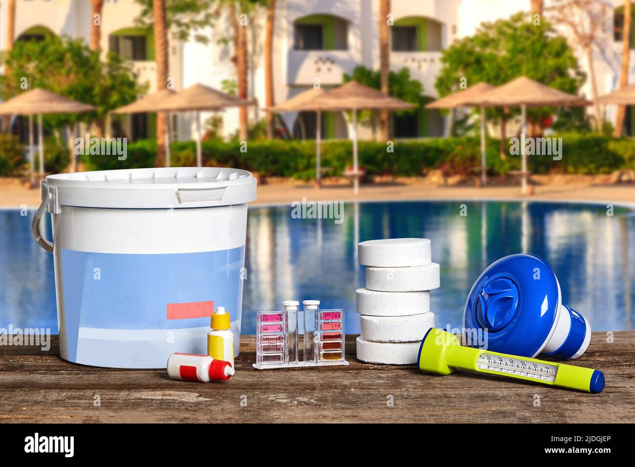 Equipment with chemical cleaning products and tools for the maintenance ...