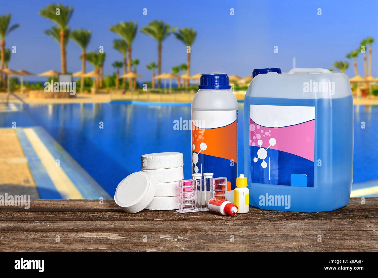 Equipment with chemical cleaning products and tools for the maintenance ...