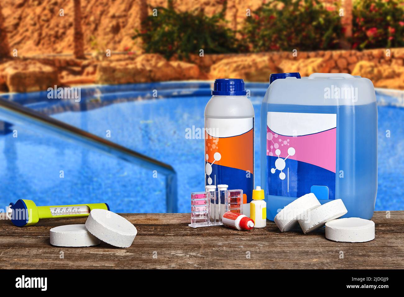 Equipment with chemical cleaning products and tools for the maintenance ...