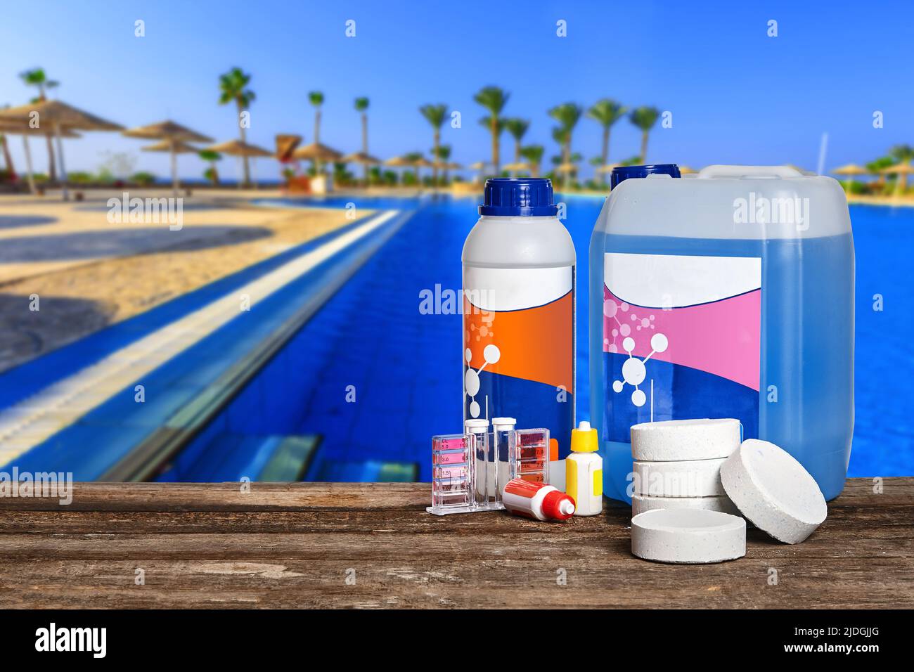 Equipment with chemical cleaning products and tools for the maintenance ...