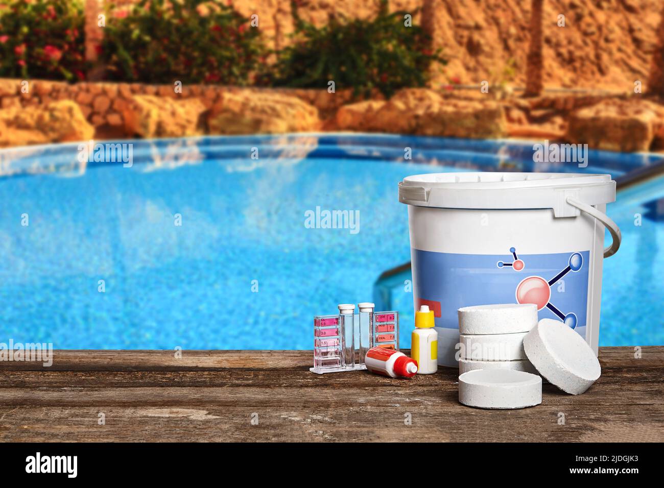 Equipment with chemical cleaning products and tools for the maintenance ...