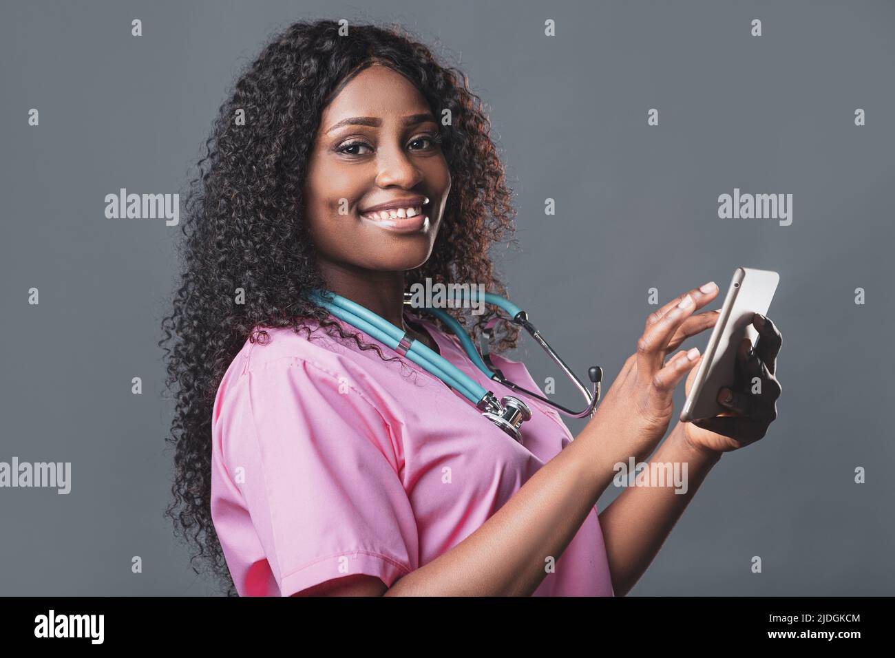 Female doctor making phone call hi-res stock photography and images - Alamy