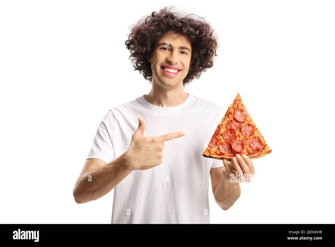 Man pointing at pizza hi-res stock photography and images - Alamy