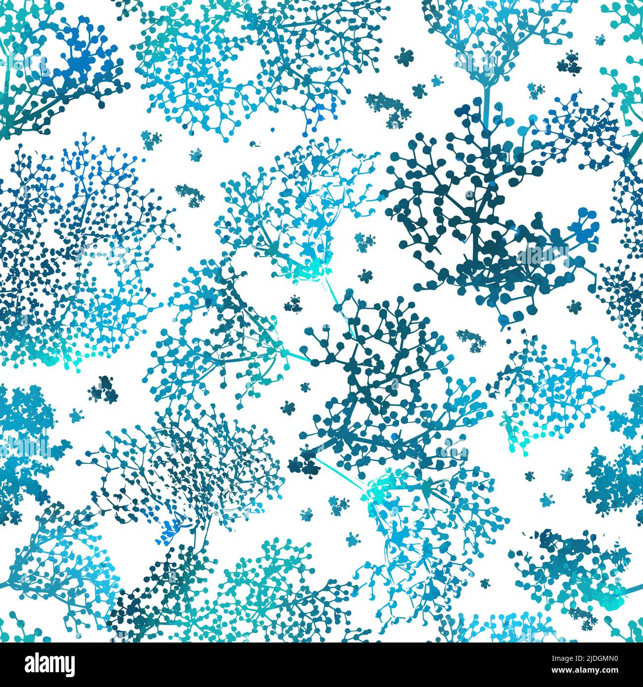 Blue flowers. Seamless background. Vector illustration . texture trend ...