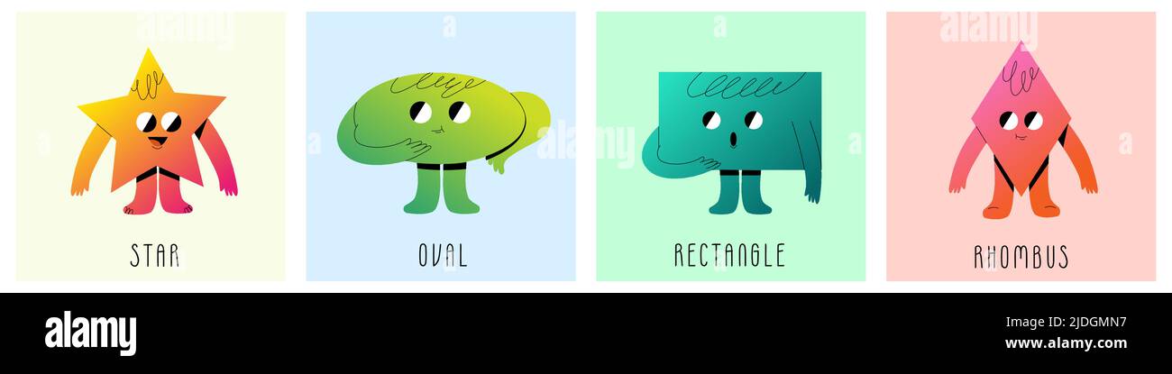 Geometric facial features with facial emotions Stock Vector Image & Art ...