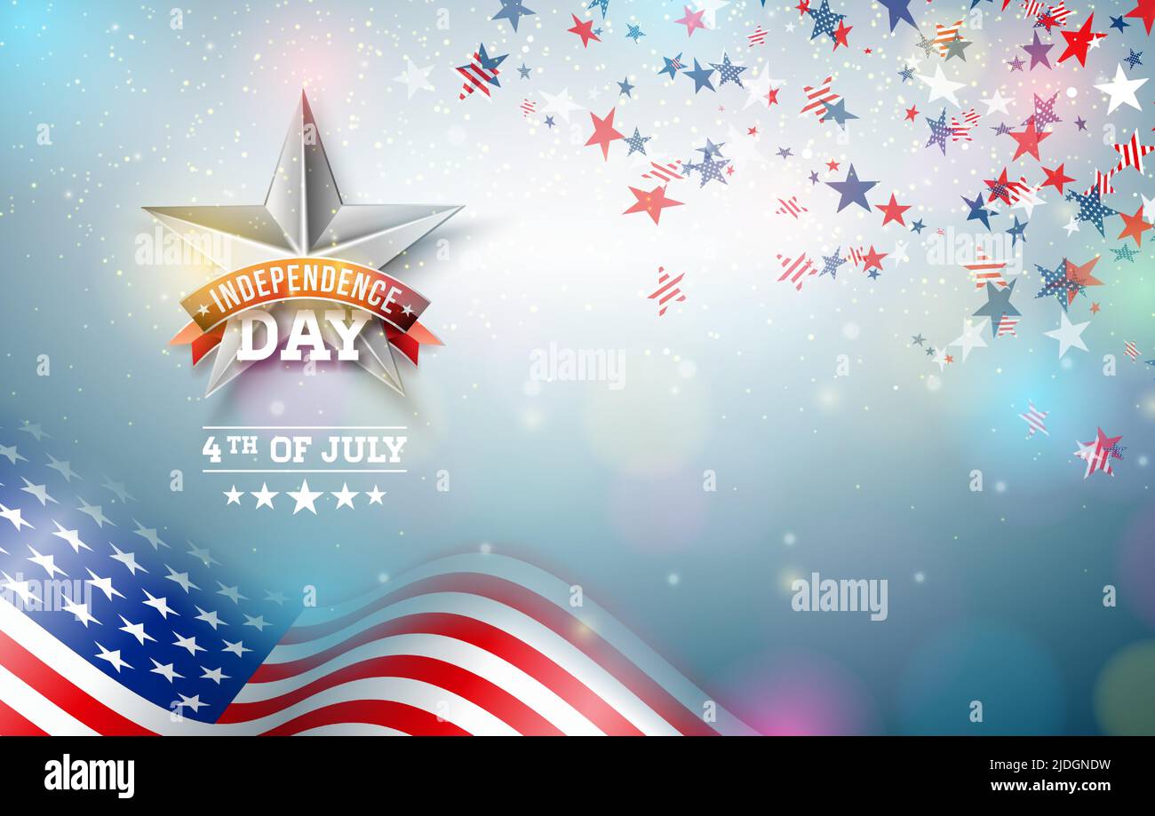 4th of July Independence Day of the USA Vector Illustration with ...
