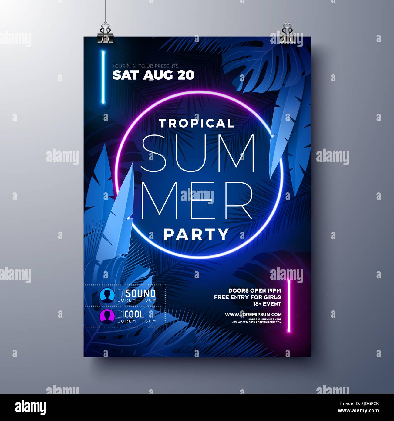 Neon Party Flyer Ideas