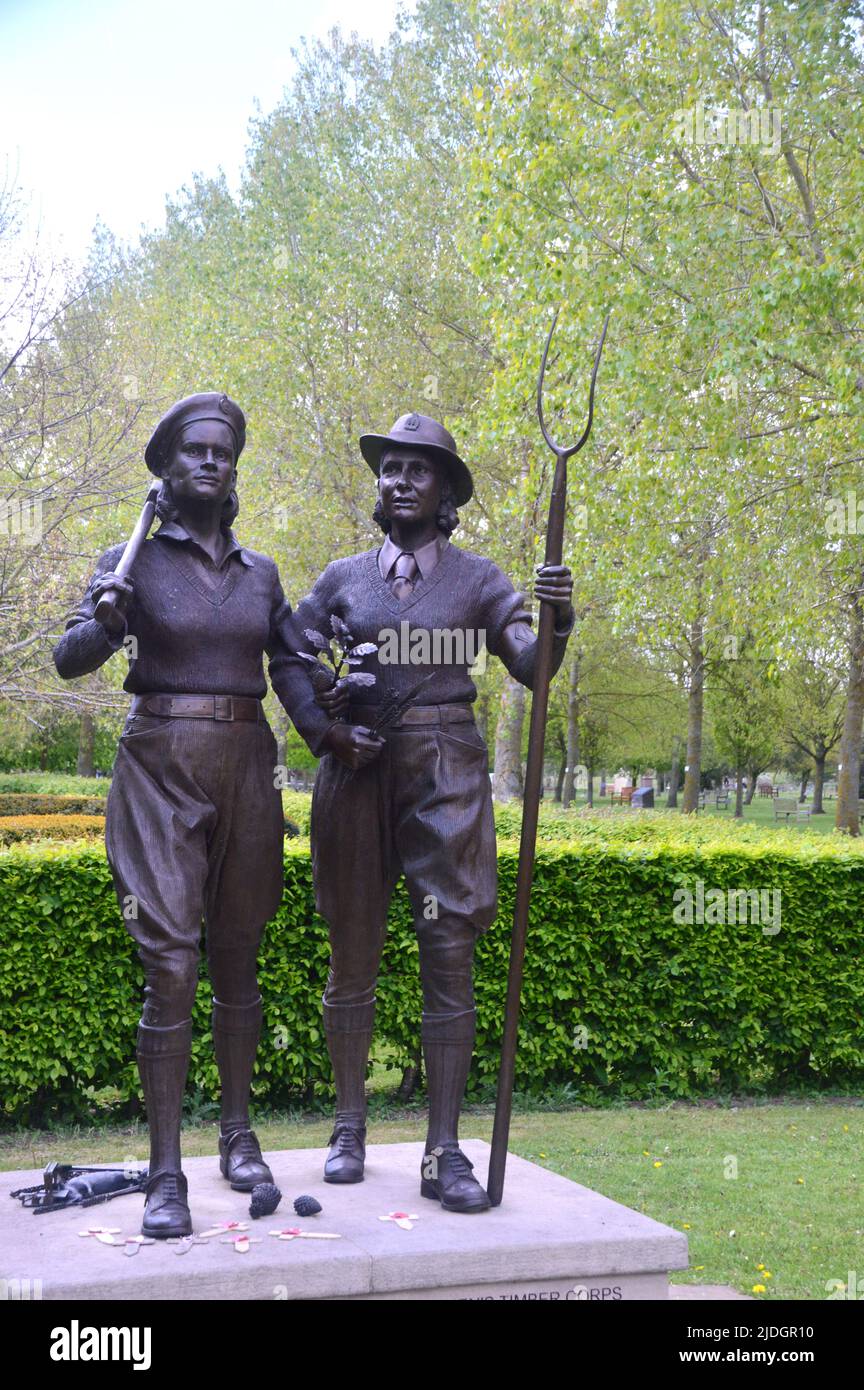 Two Bronze Statues of in Honour of the Woman's Land Army and Woman's ...