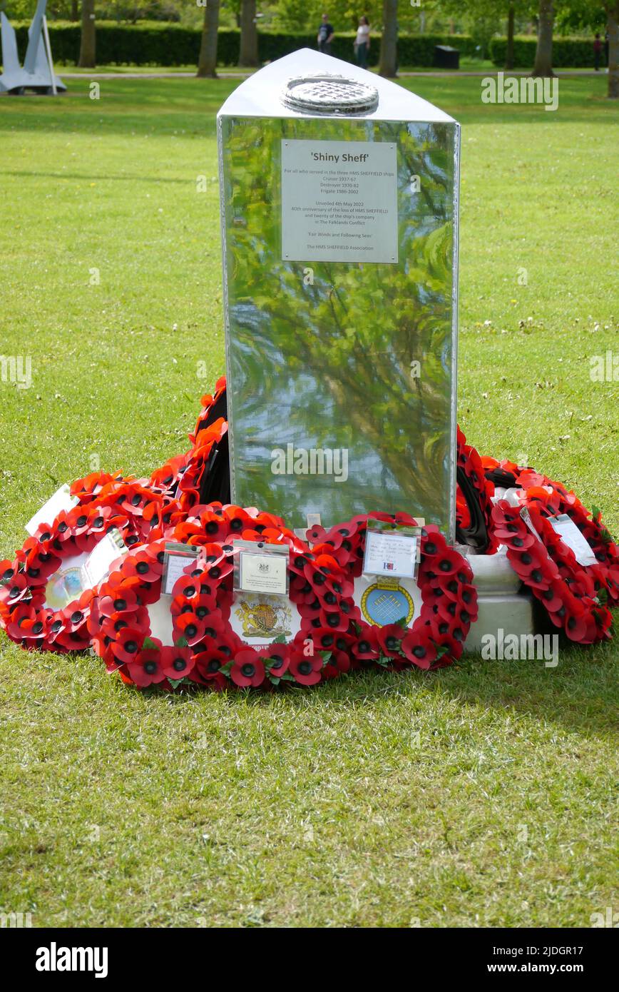 'Shiny Sheff' Stainless Steel Memorial Dedicated to HMS Sheffield ...