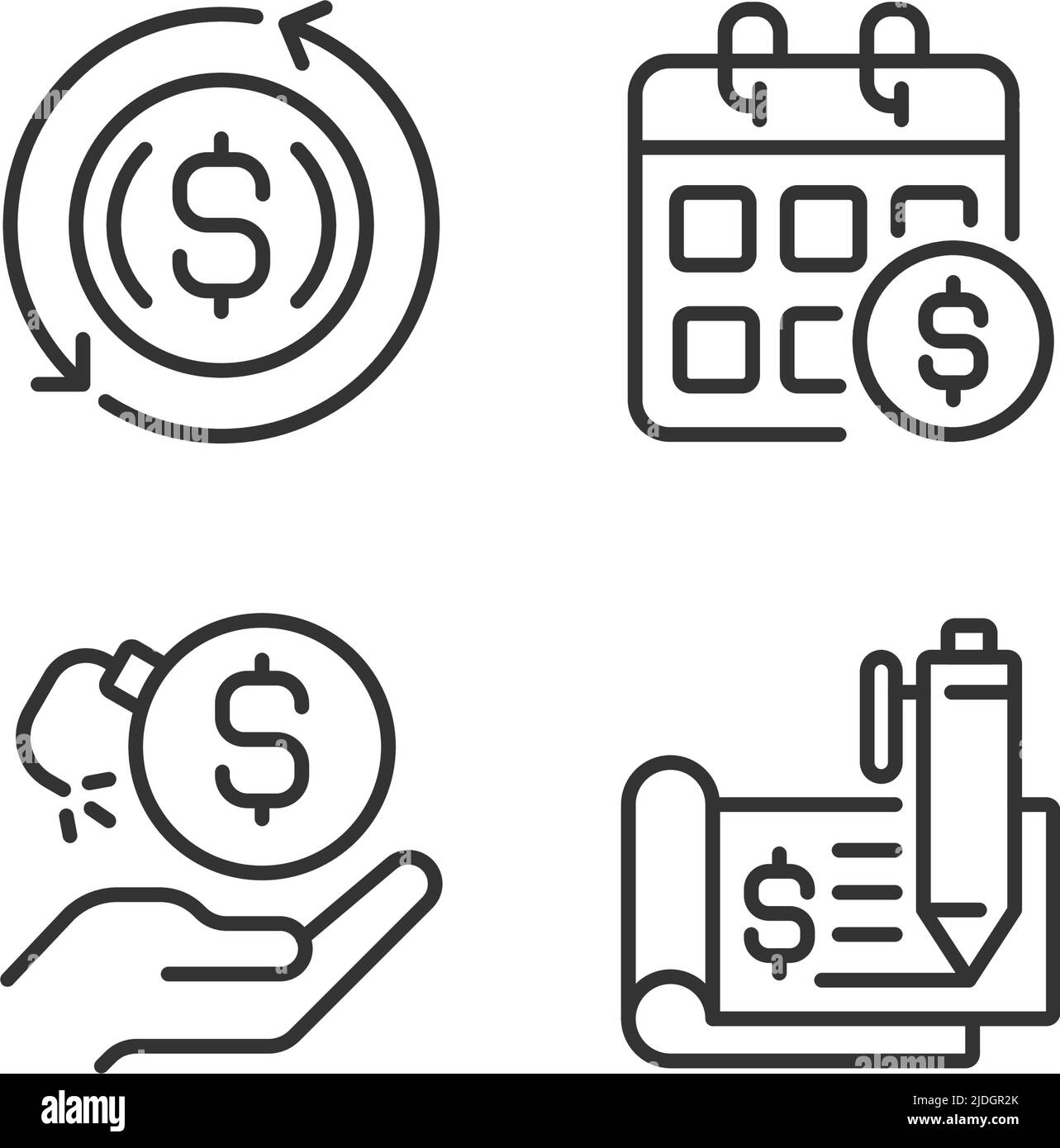 Transactions simple vector icon Black and White Stock Photos & Images ...