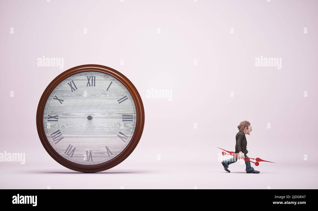 3d man clock hi-res stock photography and images - Alamy