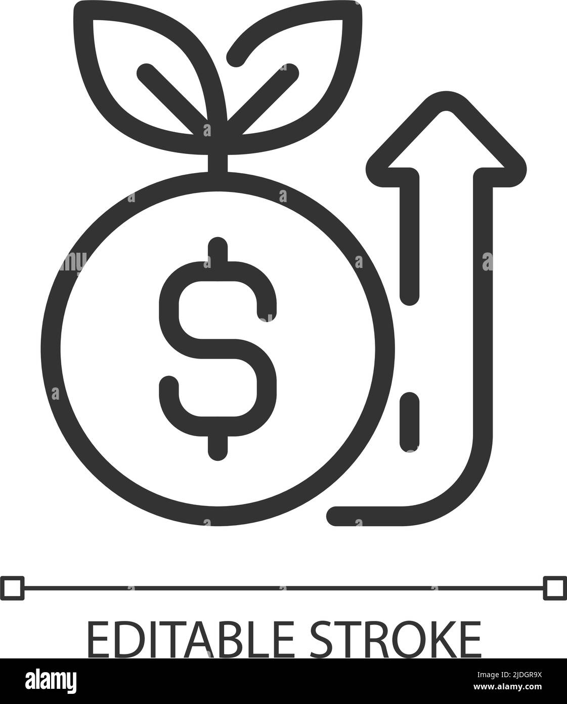 Raising money pixel perfect linear icon Stock Vector Image & Art - Alamy