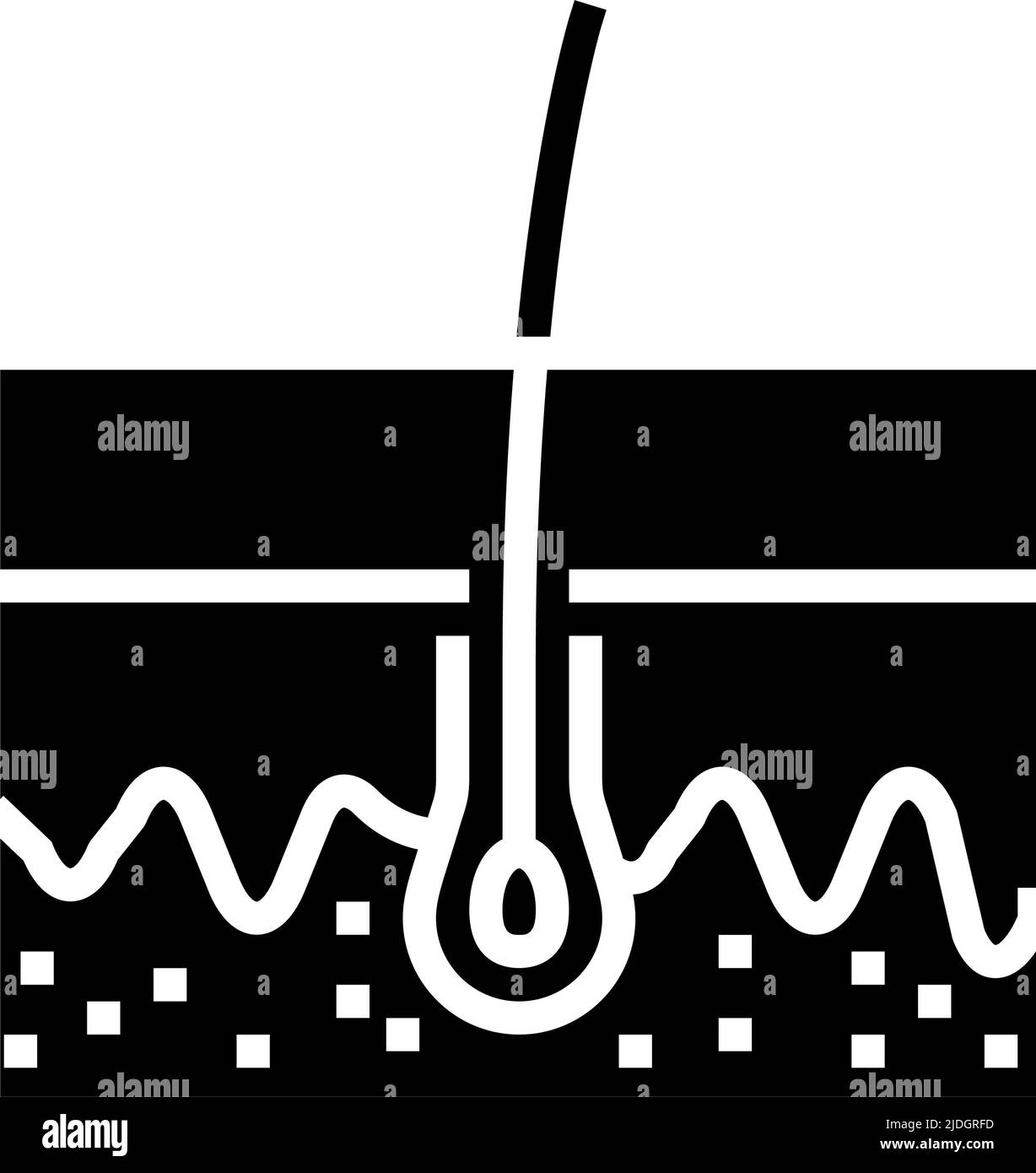 healthy growing hair glyph icon vector illustration Stock Vector Image ...