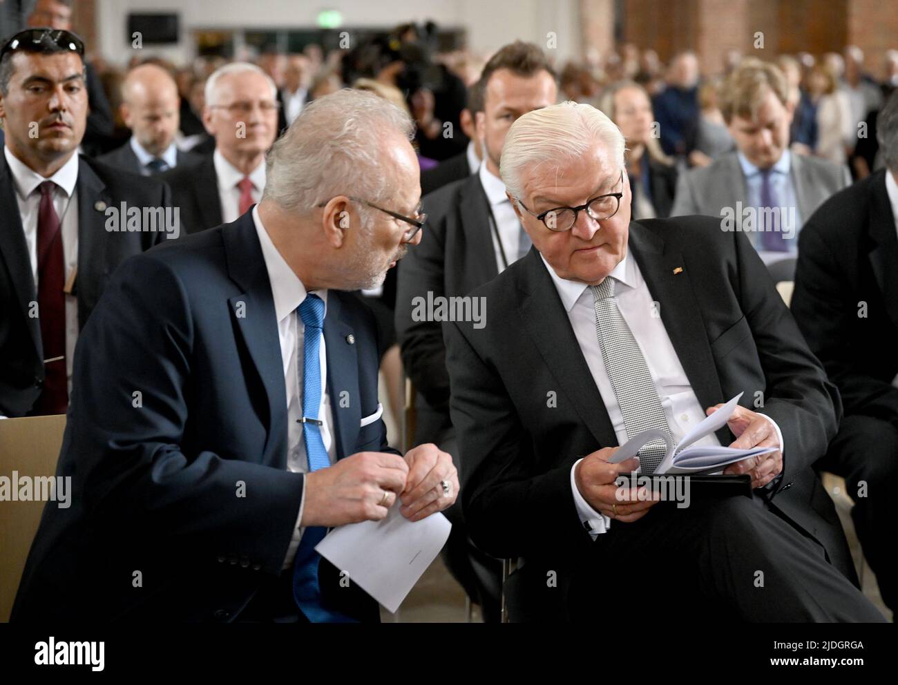 Riga, Latvia. 21st June, 2022. German President Frank-Walter Steinmeier ...